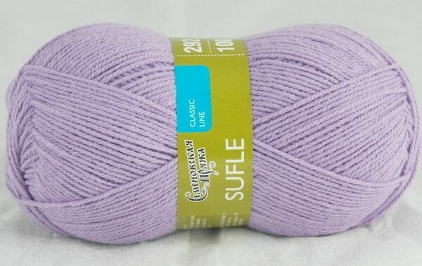 Пряжа Московская шерстопрядильная фабрика Суфле (МШФ), св. сирен_NEW - 10942, 100% акрил, 5 мотков;5 мотков, 100 г, 292 м.