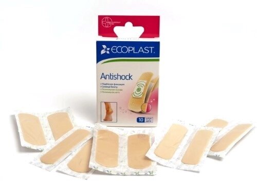Пластырь медицинский полимерный набор antishock 10 шт
