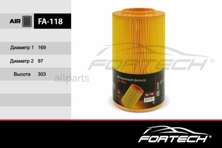 FORTECH FA118 Фильтр воздушный peugeot boxer fiat ducato citroen jumper 2006-