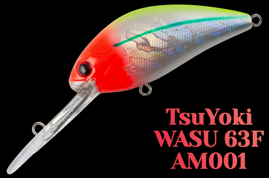 Воблер TsuYoki WASU 63F, плавающий, длина 63мм, вес 13гр, заглубление 2,8-5,5м, цвет AM001