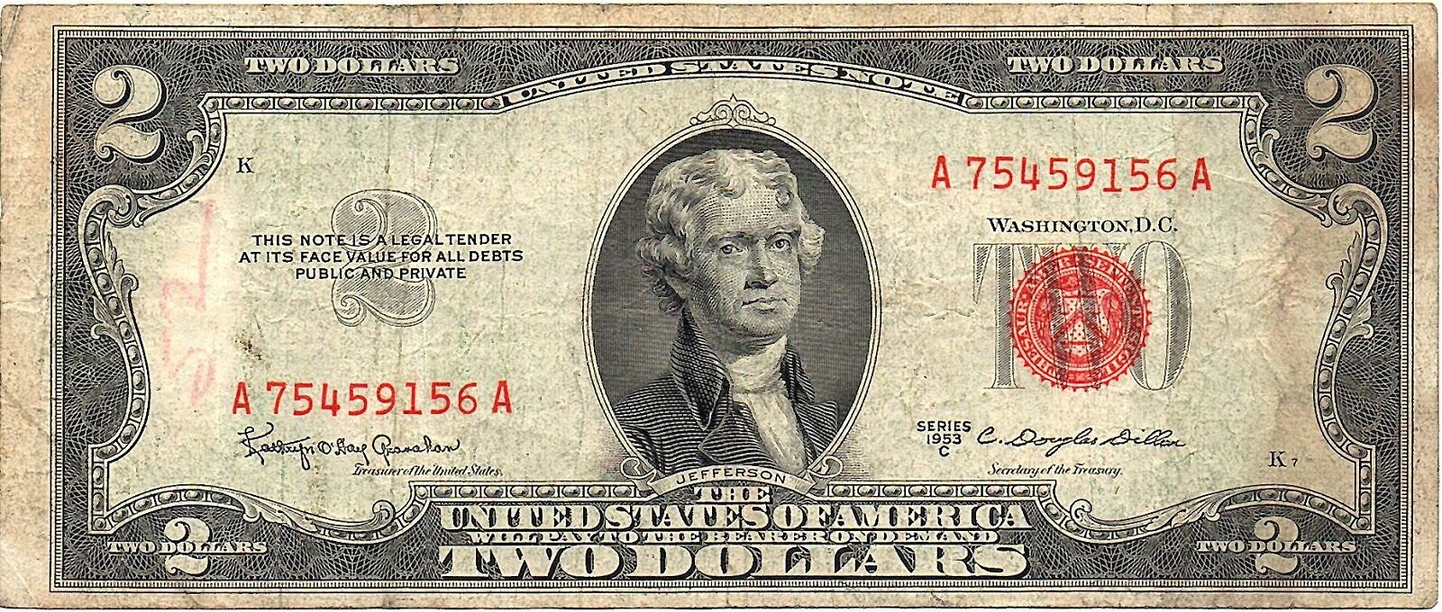 2 доллара 1953 год США 75459156