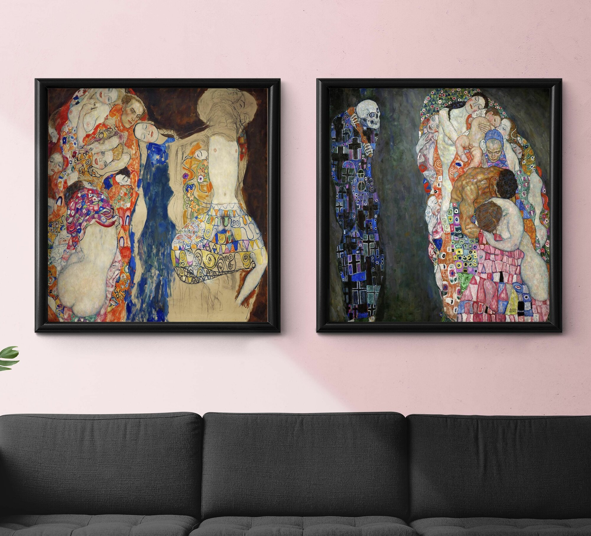 Набор плакатов Gustav Klimt - картины Густав Климт (2 шт А2 без рамы)