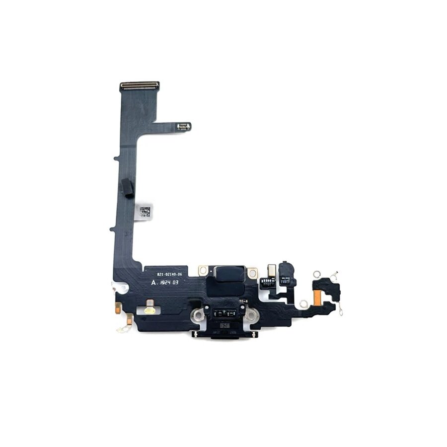 Нижний шлейф для iPhone 11 Pro с разъемом зарядки и микрофоном Черный