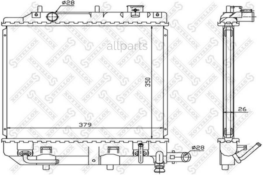 STELLOX 10-25850-SX Радиатор системы охлаждения АКПП