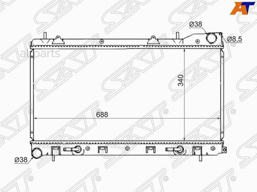 SAT SB0001-T Радиатор Subaru Forester 97-02 / Impreza 92-00