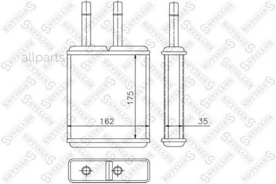 STELLOX 1035169SX радиатор печки!\ Mazda 626 1.8-2.0i/2.2 12V/2.5 24V 87-97