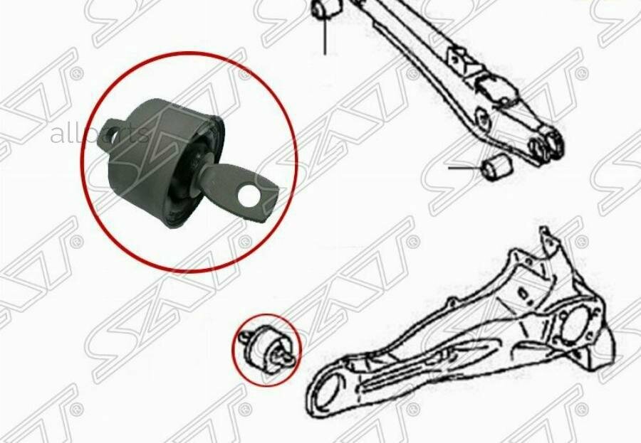SAT ST-4120A125 Сайлентблок рычага Mitsubishi ASX 10- / Lancer 07-17