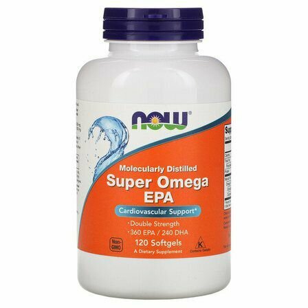 NOW Foods Omega Super EPA 1200mg (120 гелевых капсул) омега 3 жирные кислоты