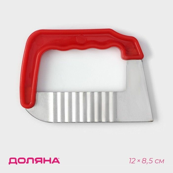 Нож для фигурной резки Доляна "Универсал" 12х8,5 см, цвет красный