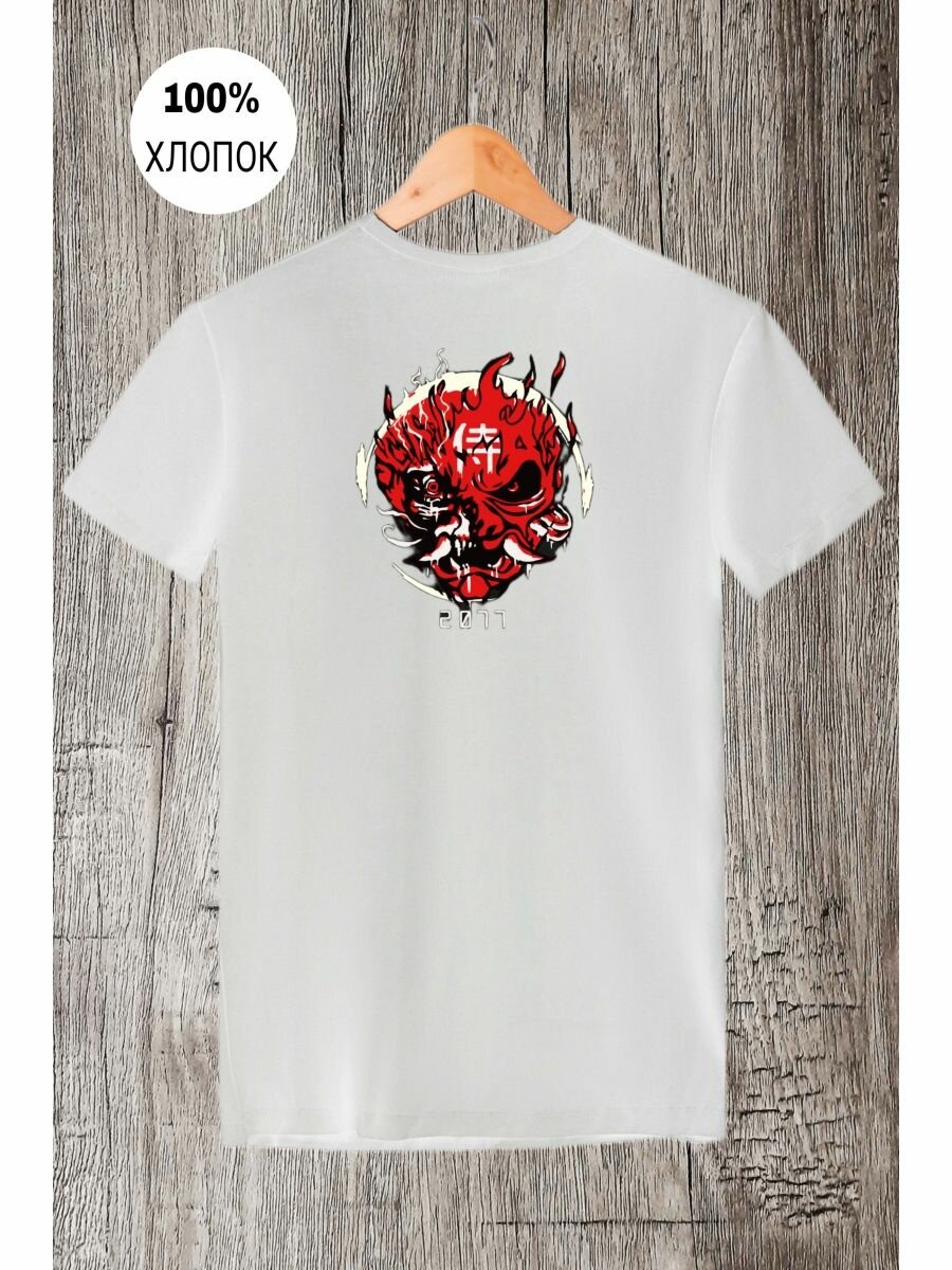 Футболка киберпанк самурай