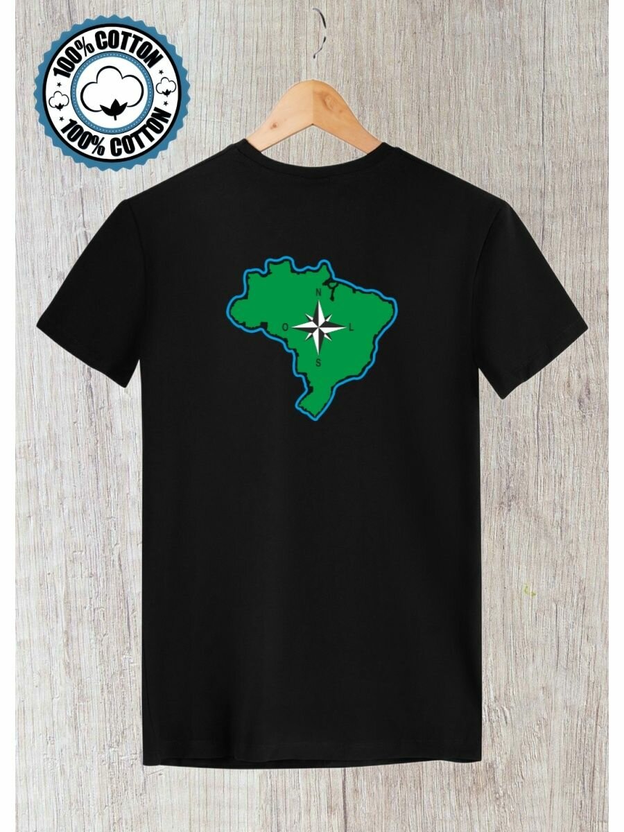 Футболка ка бразилии map of brazil