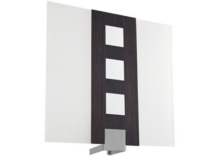 Плафон Paulmann Plain Cut Wenge 295х280х105мм Металл Стекло Хром матовый Черное дерево Сатин 70155