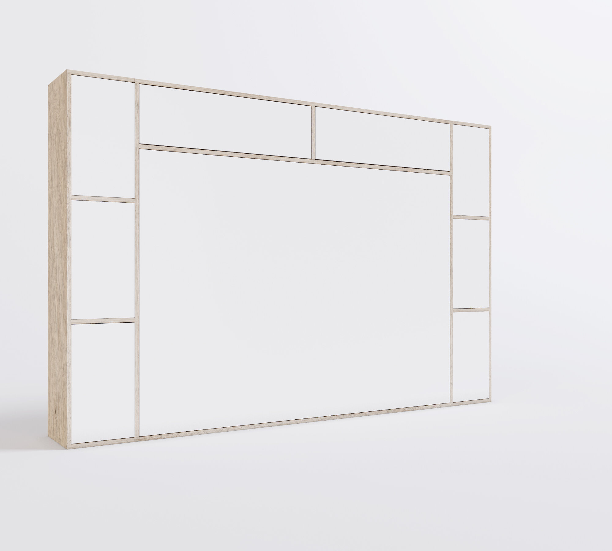 Шкаф кровать-трансформер с изголовьем Ergoroom Аджи 1400 Форма Сканд