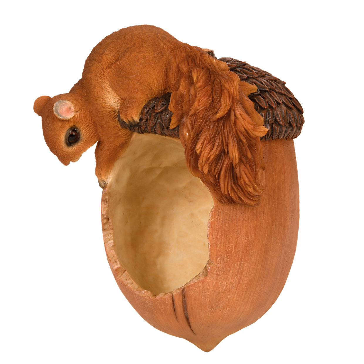 Кормушка для птиц "Белка на желуде" 37000453 Esschert Design, 10.8 x 14.2 x 20.1 см