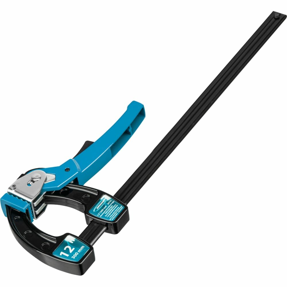 Струбцина реечная быстрозажимная 12, GROSS 20721, металл, с рычажным храповым механизмом