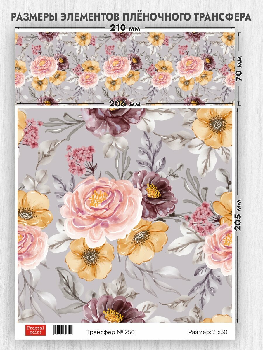 Трансфер для декупажа переводной рисунок для поверхностей 250 (А4)