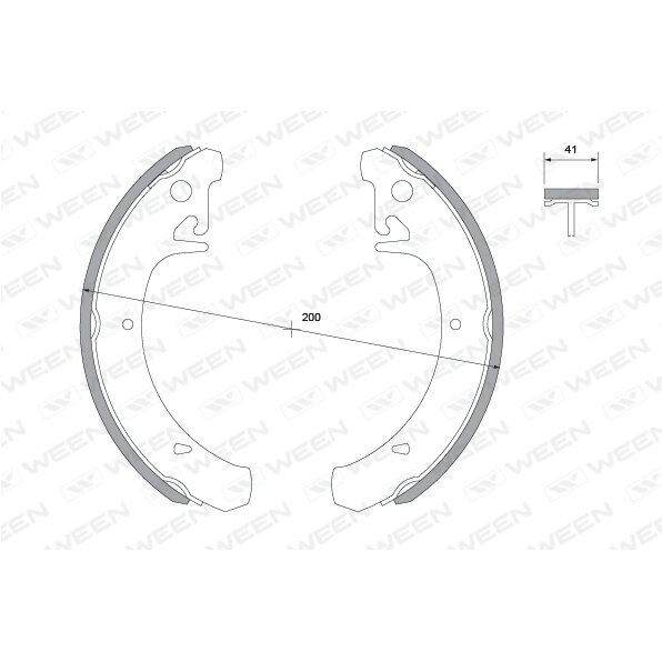 Колодки тормозные к-т для автомобиля Lada, WEEN 152-2002 (1 шт.)