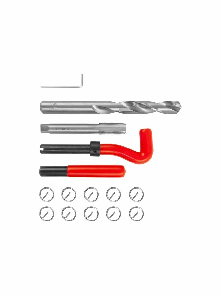 THORVIK Набор для восстановления резьбы M14x1.5 15 шт TRIS1415