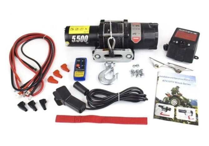 Электрическая лебедка Pro&Top 5500LBS синтетический трос, для квадроцикла