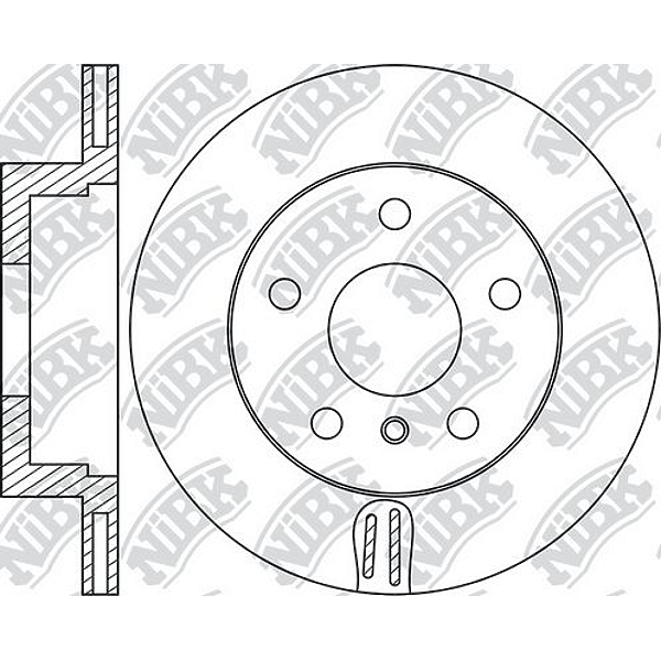 NiBK RN1724 диск тормозной BMW (БМВ) 3 f30 задний вент. d 300мм.