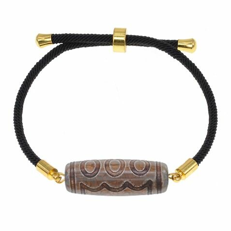 Буддийский браслет с Тибетской бусиной Дзи 5 глаз, натуральный камень Агат, мужской и женский амулет от сглаза и порчи, талисман на удачу