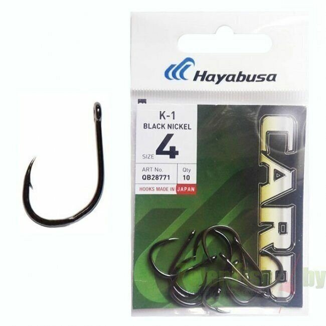 Hayabusa карповые крючки Black Nikel K1 Size 4 (10)