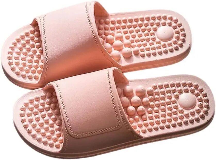 Акупунктурные массажные тапочки Антистресс, розовые, размер 40-41