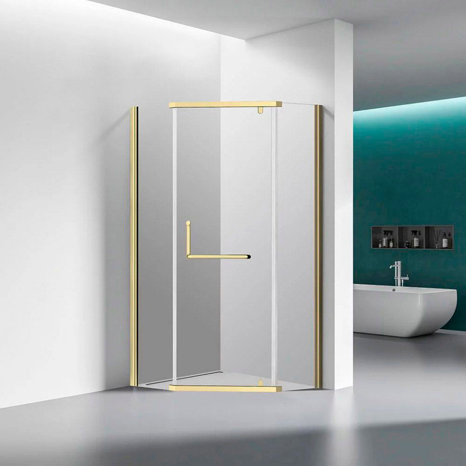 Душевой угол Veconi RV-36G RV36G-80-01-C5 Стекло прозрачное/6 мм