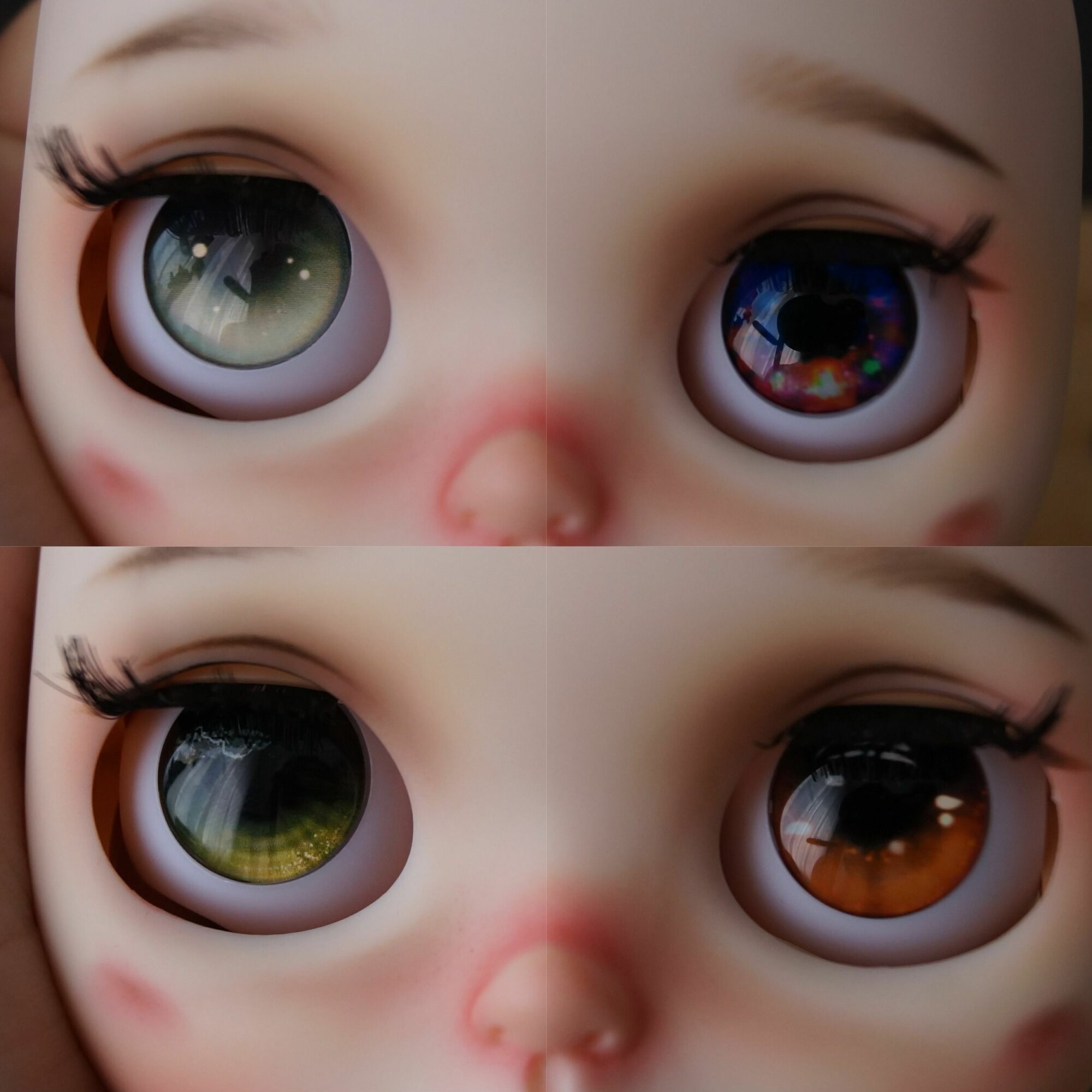 Глазки для кукол 14 мм стеклянные для Блайз