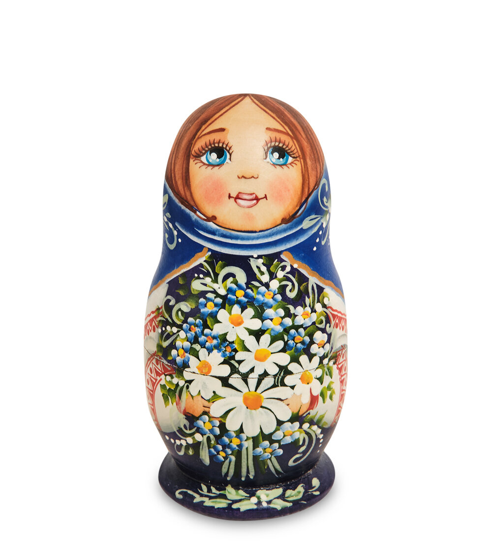 Матрешка 3 места "Мария с цветами"