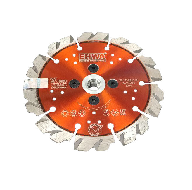Диск алмазный EHWA W-Turbo Ultimate d125хМ14 фланец