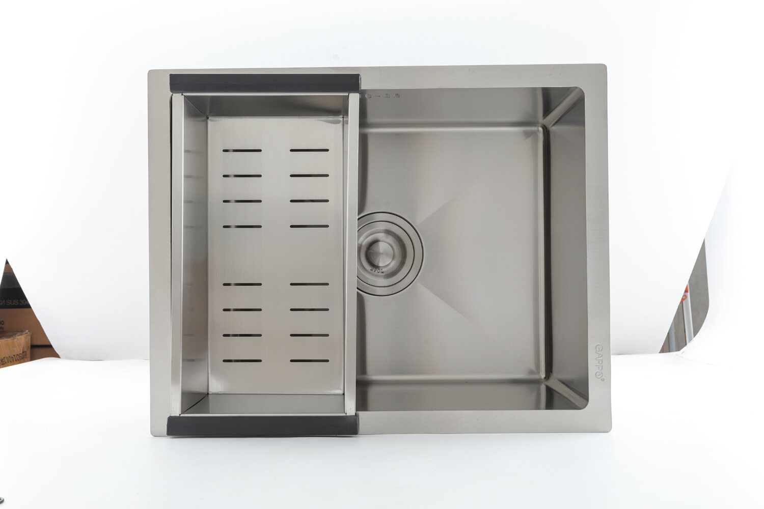 Мойка для кухни с коландером из нержавеющей стали Gappo GS5040 50х40, цвет сатин