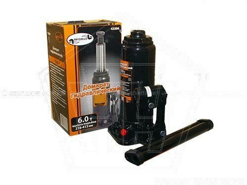 Домкрат гидравлический 6.0т (216-413 мм) автоdело (43306)