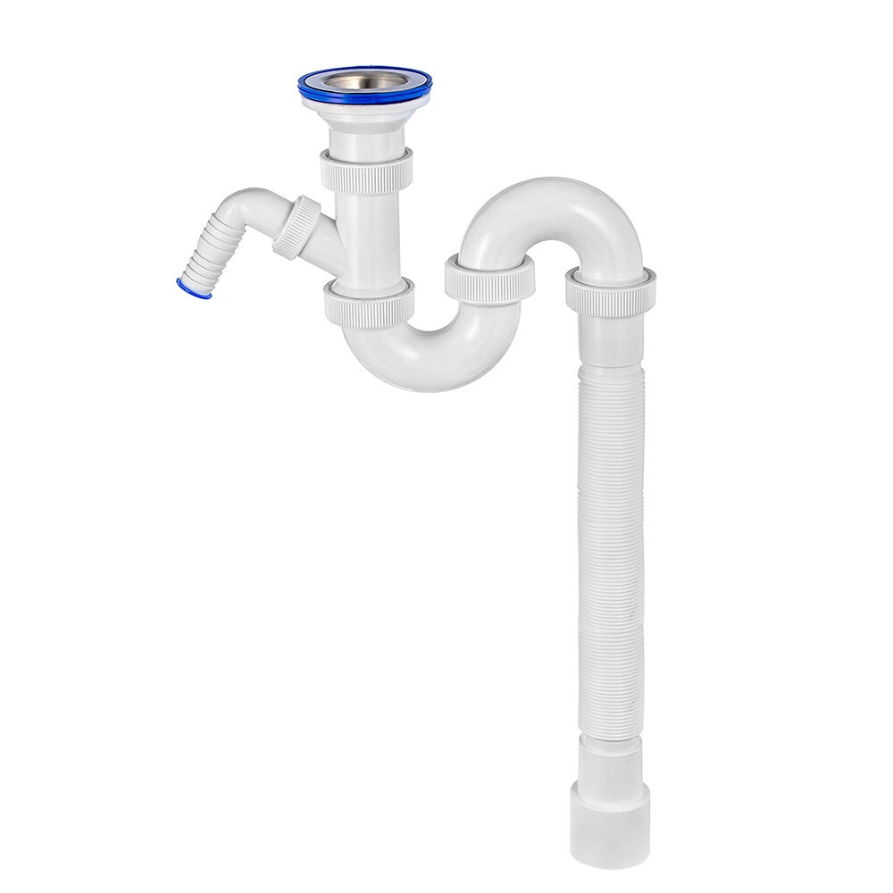 Сифон для мойки 1 1/2"х40 мм прямоточный, отвод для бытовой техники, гофротруба 40х40/50 мм