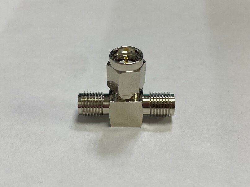 Переходник высокочастотный S-512 (2 шт), вилка (штекер) SMA – 2 розетки SMA