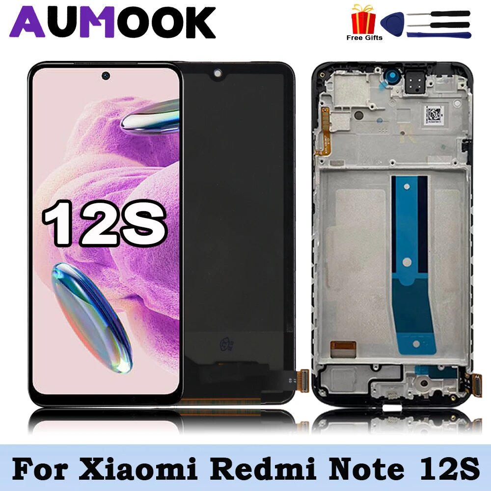 Новый AMOLED-дисплей для Xiaomi Redmi Note 12S (2303CRA44A) с сенсорным экраном и AMOLED NO Frame