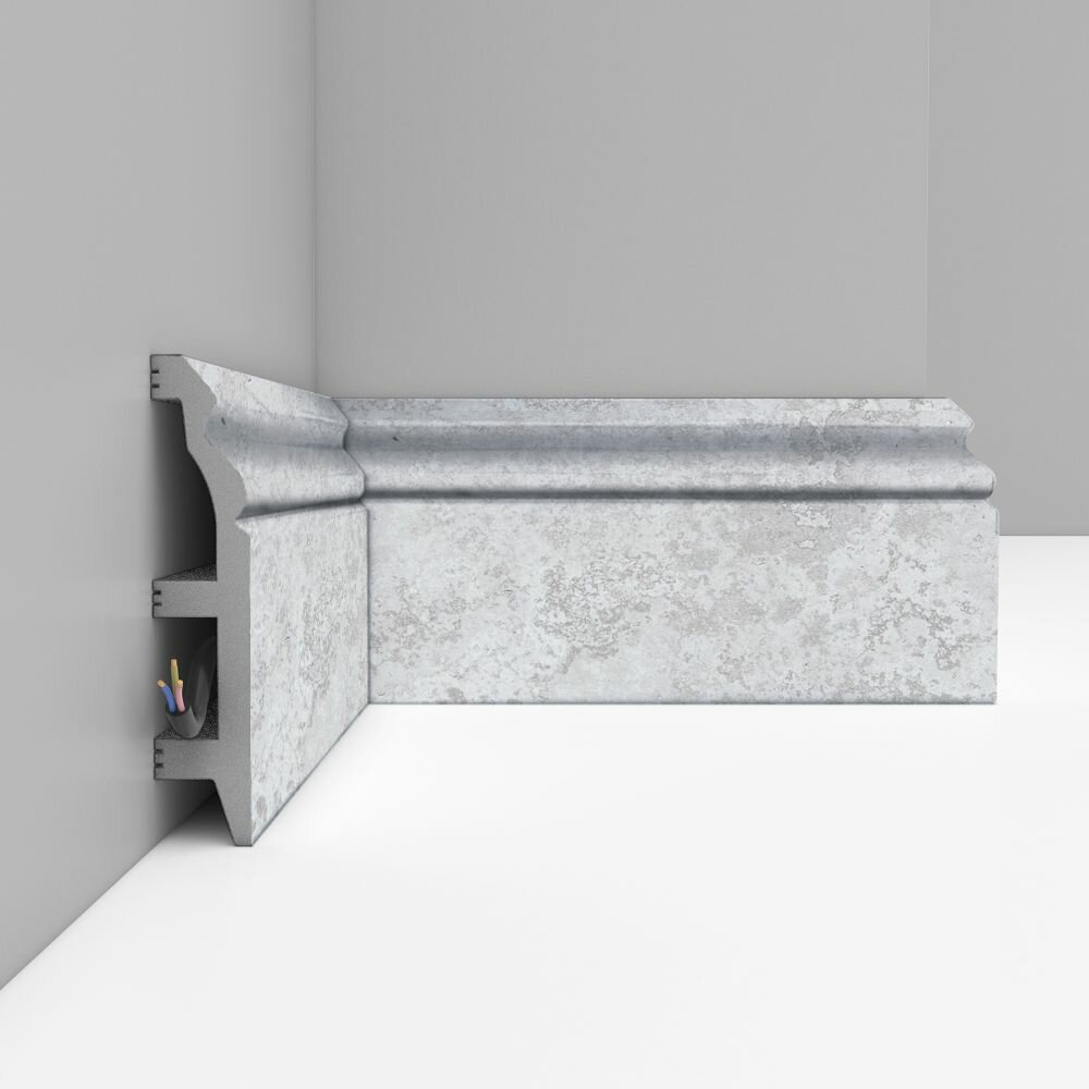 Плинтус Напольный Decomaster D232-1619ДМ В100хШ22хД2400 мм / Декомастер.