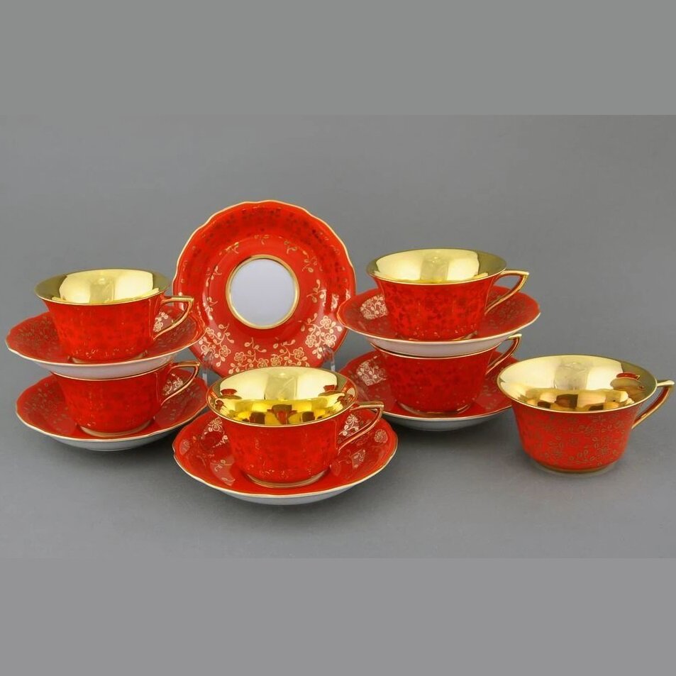 Кофейный набор Leander Windsor Zlaté Květiny 13160424-F341