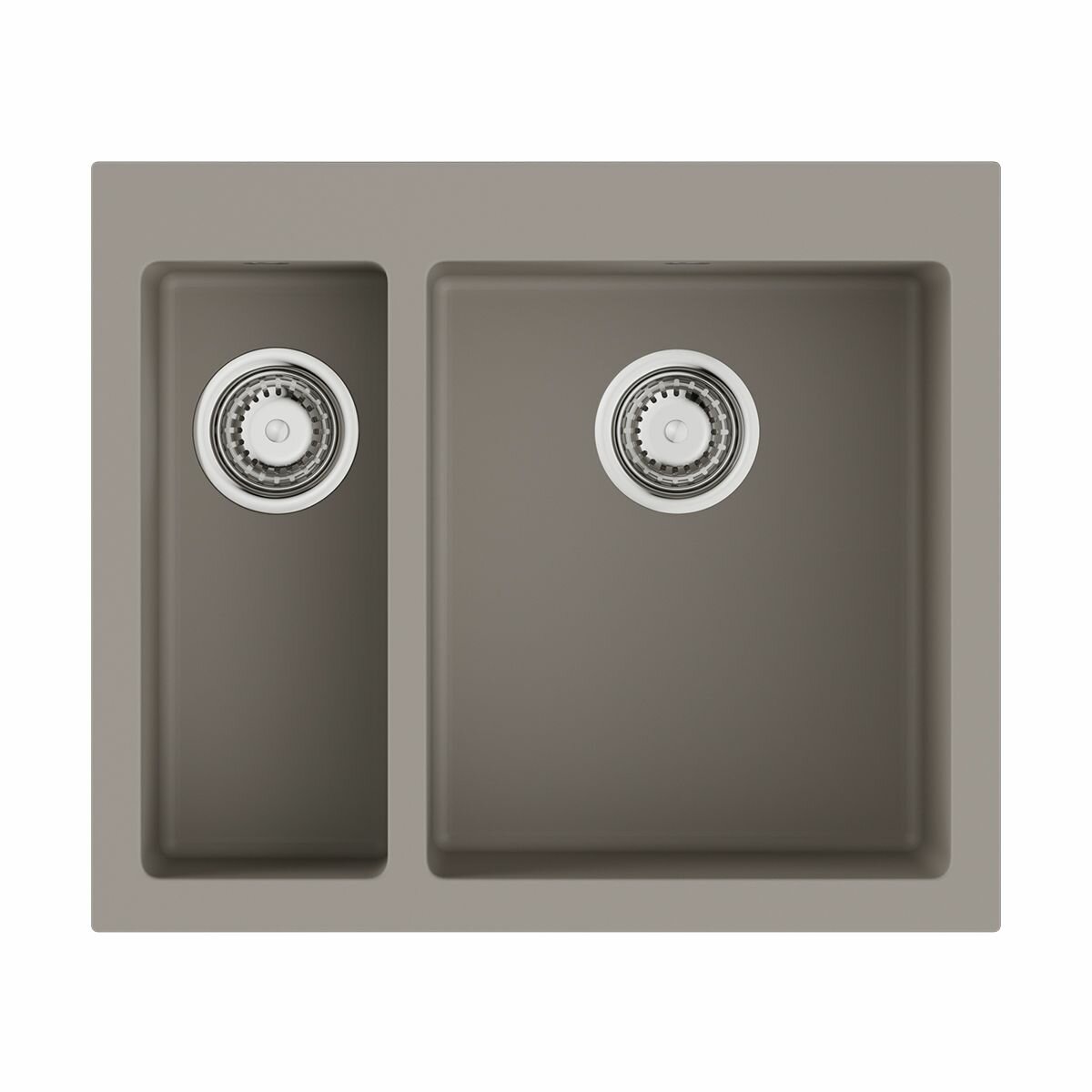 Кухонная мойка OMOIKIRI Bosen 59-2A-GR, искусственная кермика/artceramic/leningrad grey