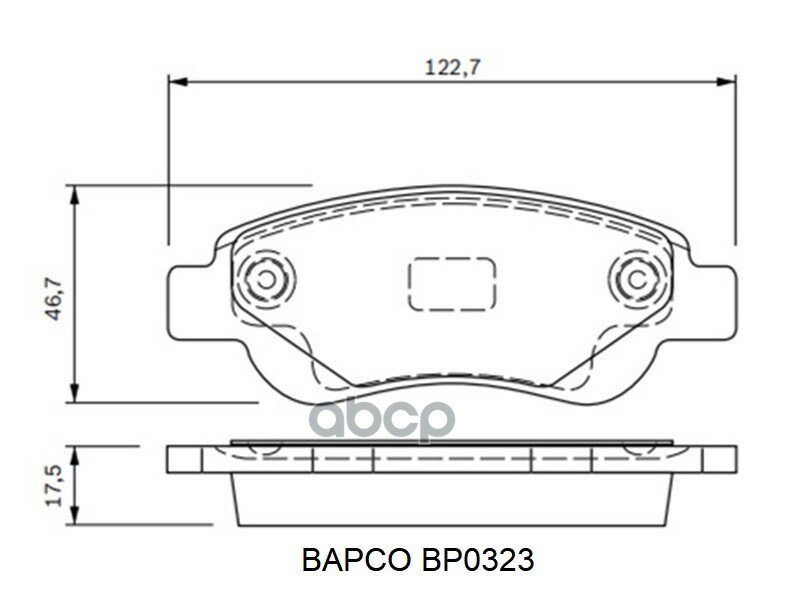 Колодки тормозные дисковые BAPCO арт. BP0323