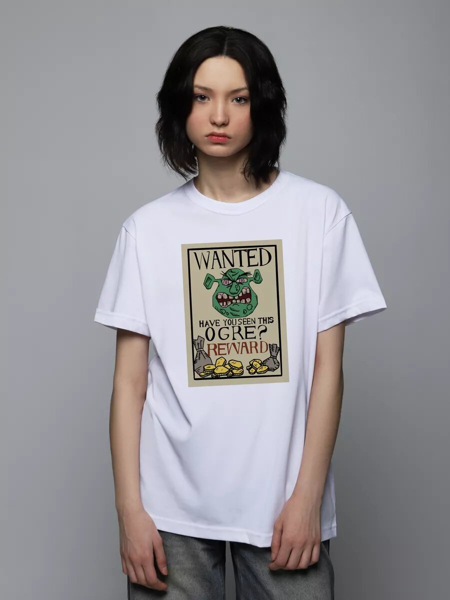 Футболка с принтом мем Шрек