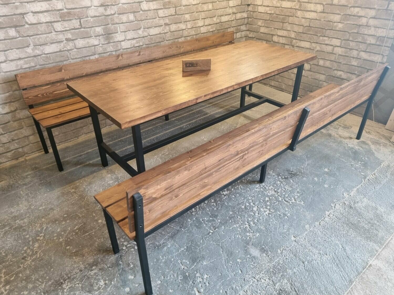 Садовая мебель от "EasyLOFT" в стиле лофт, массив хвойных пород, 200х80х75 см.