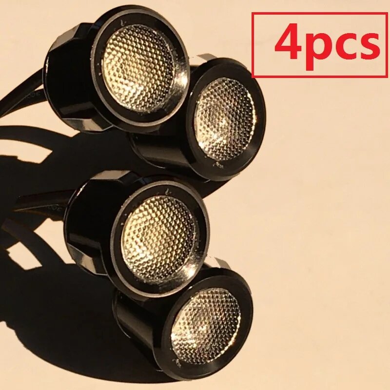 Металлические 2-х ламповые мини-фонари для зеркал заднего вида, 12В, светодиодные, для подсветки дверей и багажника автомобиля, для автодомов