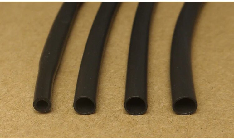 Термоусадочная силиконовая трубка 1 метр, 0.8~55 мм Black, 3.5mm