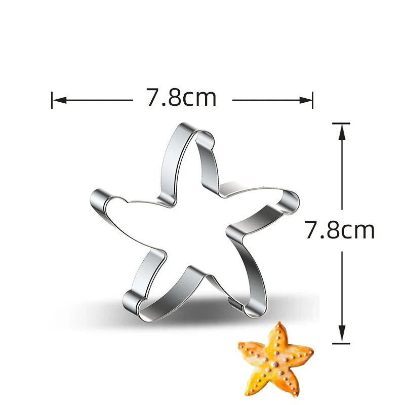 Форма для печенья Звезда Морская, 7.8см, Цвет: 1pc Starfish B