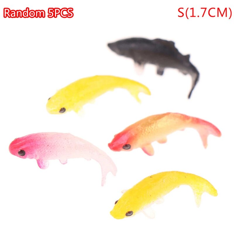 Миниатюрные модели рыб из смолы, набор из 5 штук