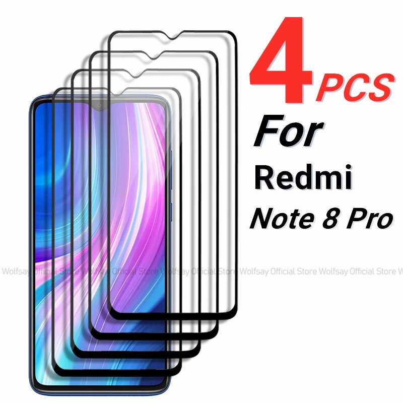 Защитное стекло 2шт для Xiaomi Redmi Note 8 Pro