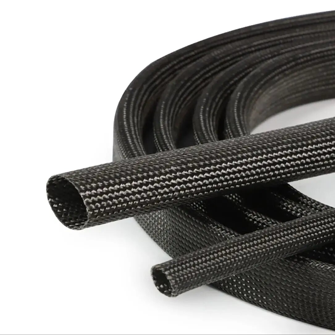 Стекловолоконная изоляционная трубка 1-50 мм черная/белая 600℃ 5mm-2Meters, Black