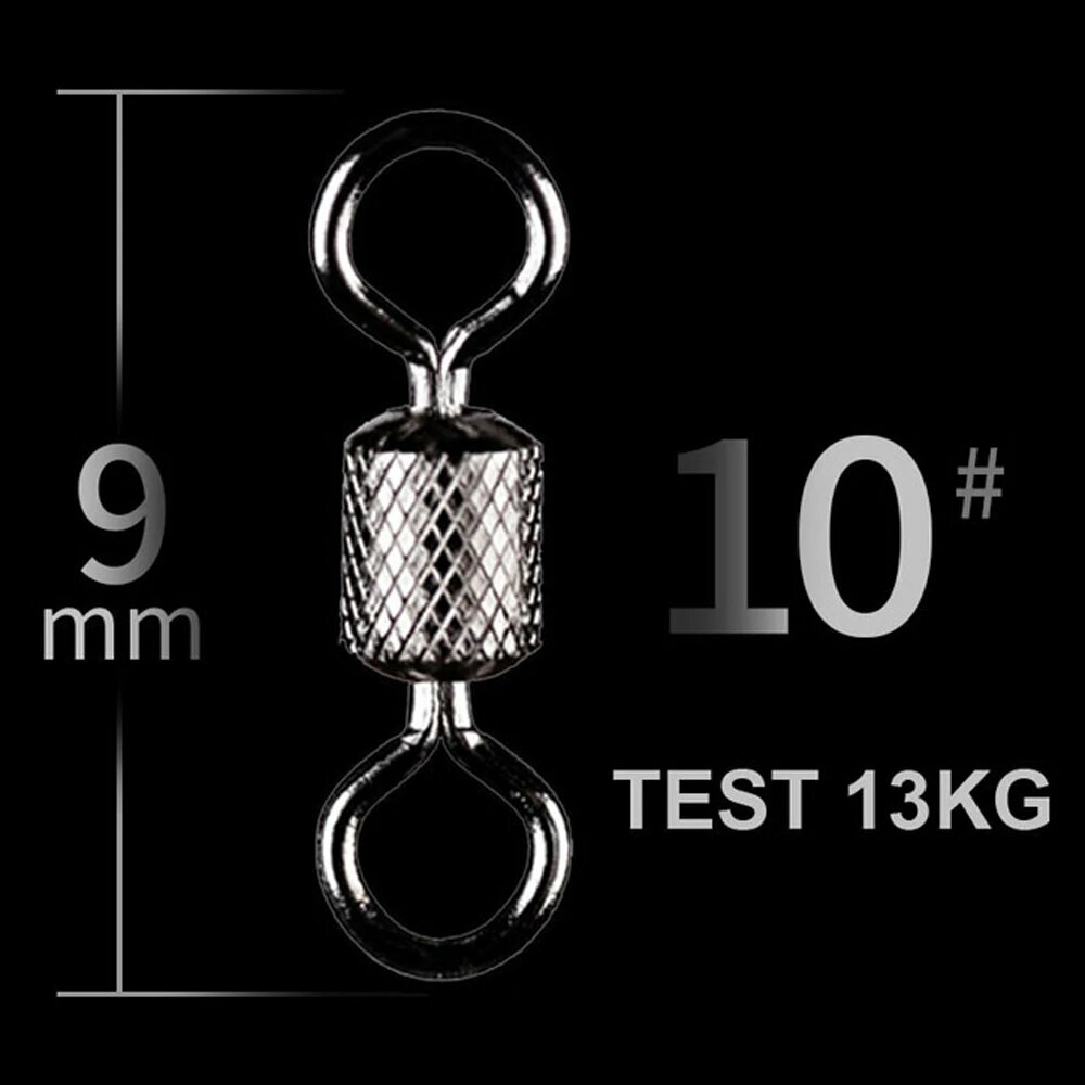 50 шт. безопасная защелка для морской рыбалки, нержавеющая сталь для ловли карпа, соединитель для рыболовного крючка, вертлюг для качения, рыболовные Вертлюги, шариковый подшипник, вертлюг