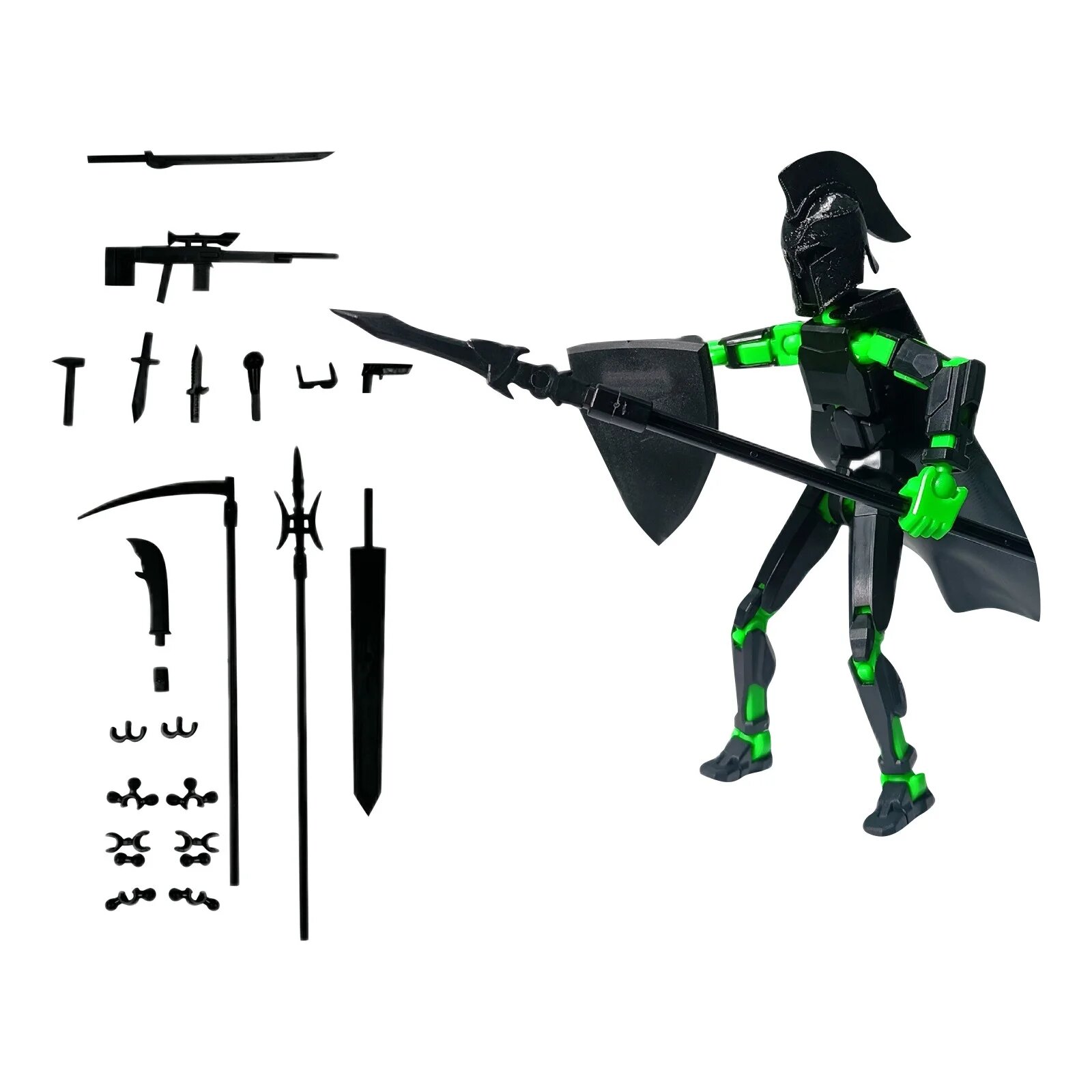 Фигурка Titan 13, фигурка робота T13, игрушки Stikbot с аксессуарами для оружия, 3D-печатные фигурки, многосочлененные п